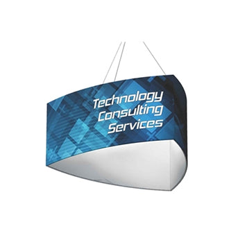 Curved Triangle (Trio) Hanging Banner Displays – expogoods.com