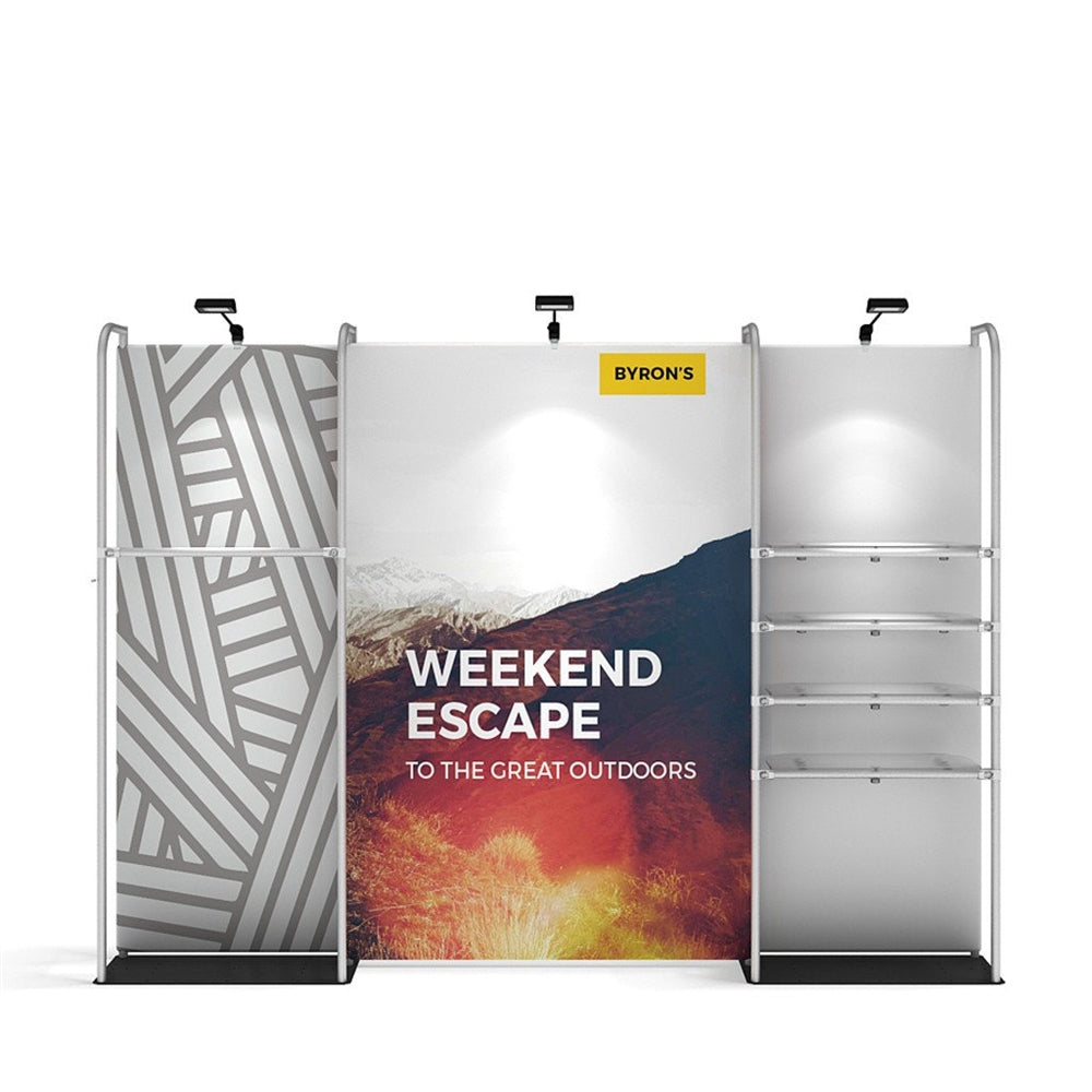 10ft x 8ft Waveline Merchandiser Kit 01 | Tension Fabric Display ...