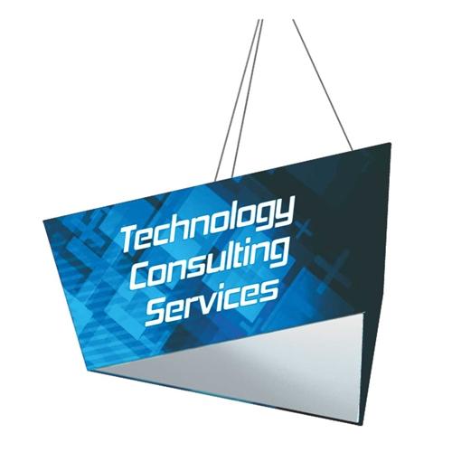 10ft x 2ft Tapered Triangle Formulate Master Hanging Trade Show Sign ...